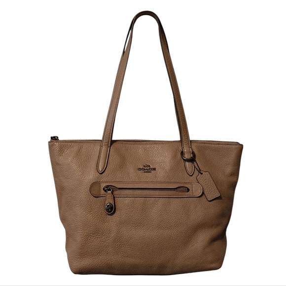 Coach | Bags | Coach Taylor Tote In Tan Pebble Leather | Poshmark